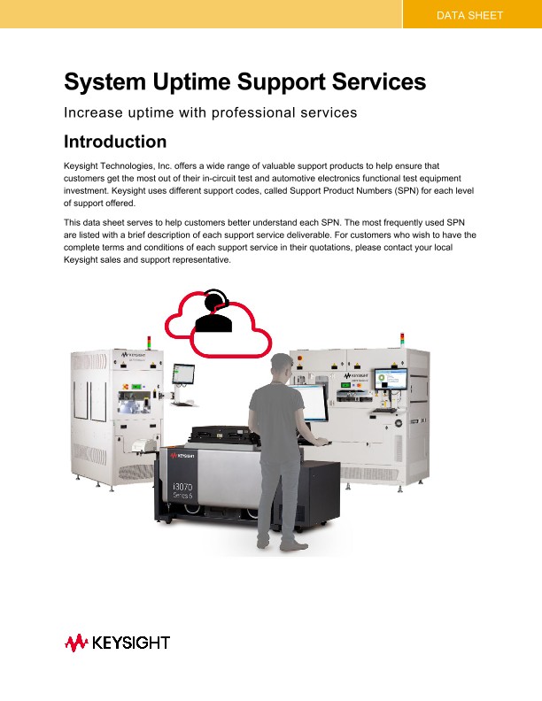 System Uptime Support Services PDF Asset Page | Keysight